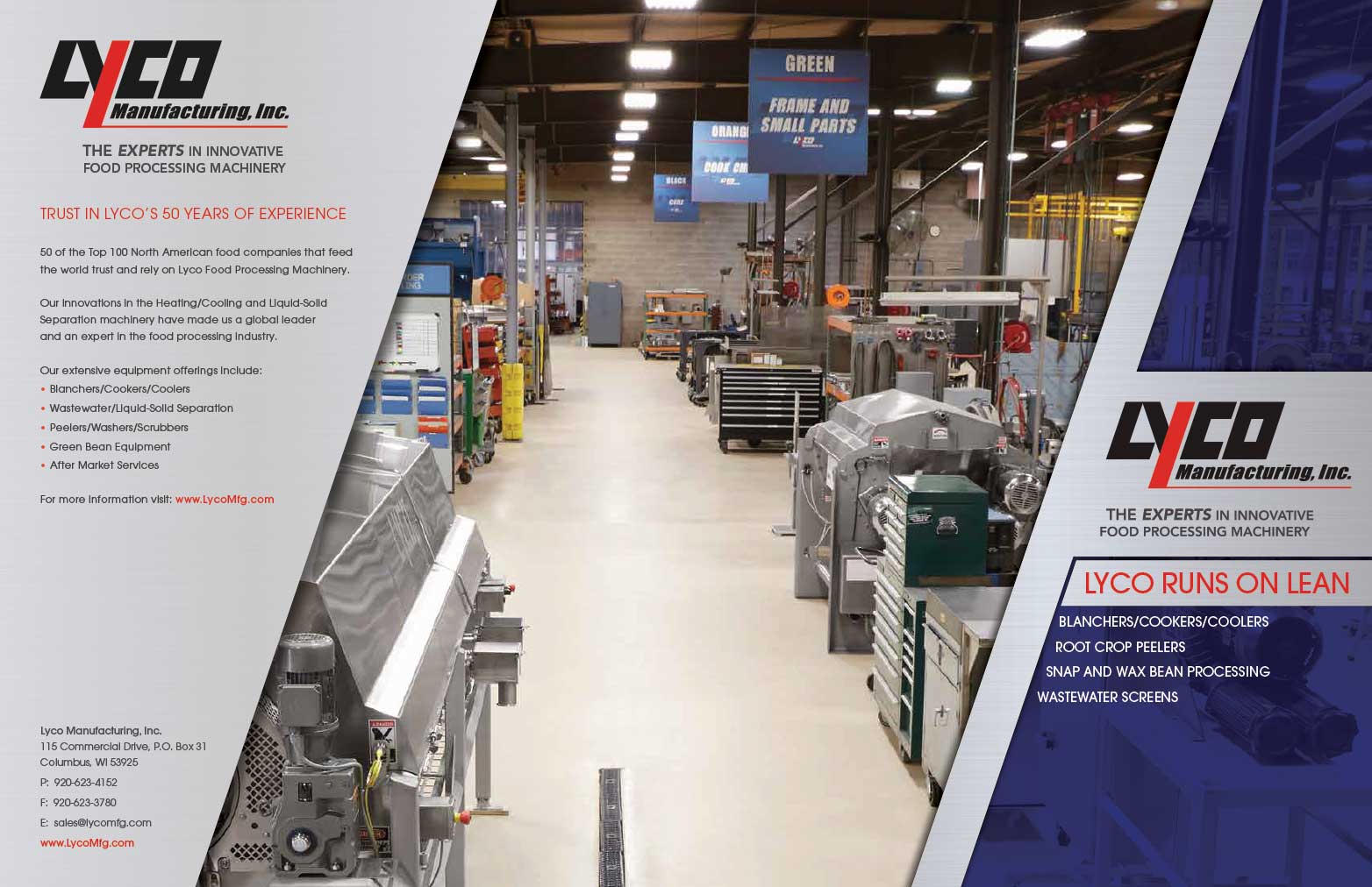 Lyco Blancher Equipment | Lyco Mfg